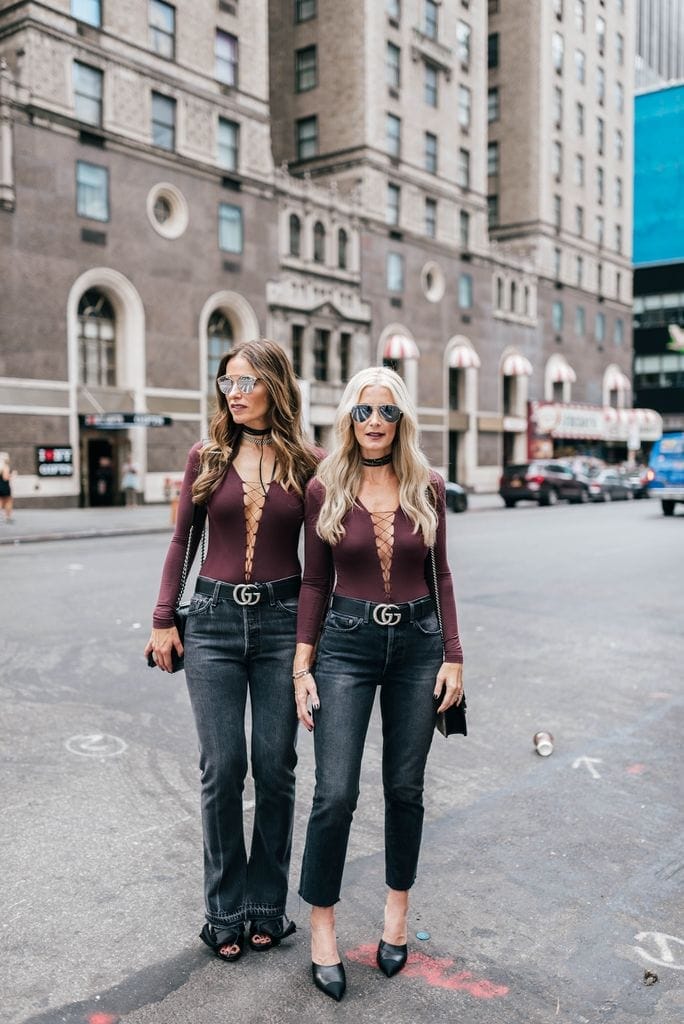 Lace Up Bodysuit / T by Alexander Wang Lace Up Bodysuit