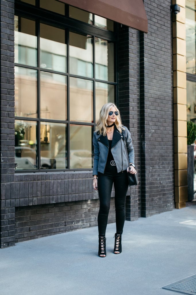 Lilla P Moto Jacket / Gray Moto Jacket / Chic at Every Age